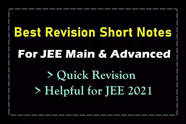 [PDF] Best Handwritten Short Notes for JEE Mains and Advanced | Quick ...