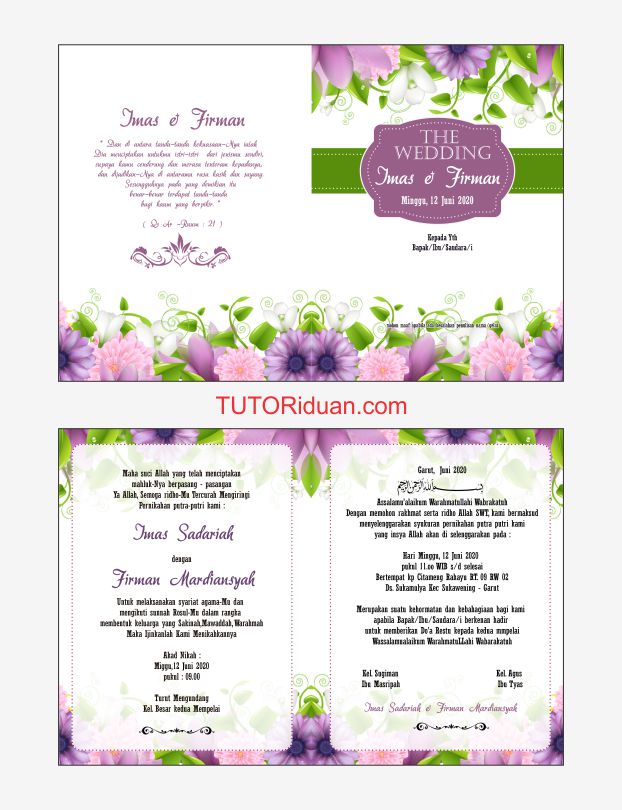 Free 4 Mockup Undangan Pernikahan Format CorelDraw (Free CDR ...