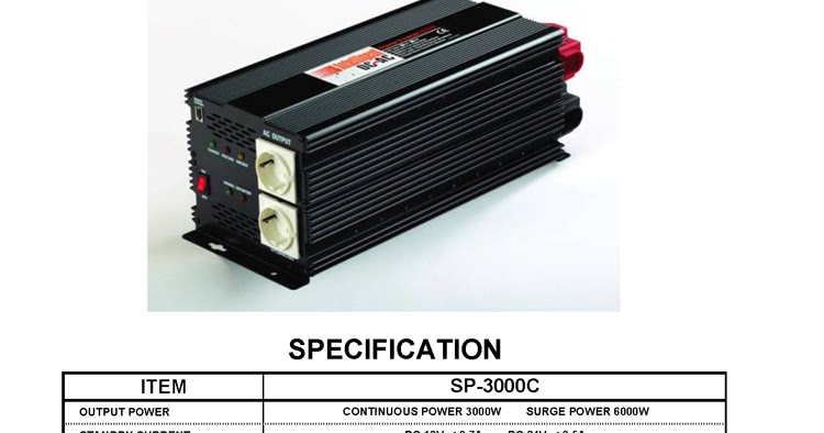 Handphone Terbaru: Inverter SP3000C 12V Taiwan