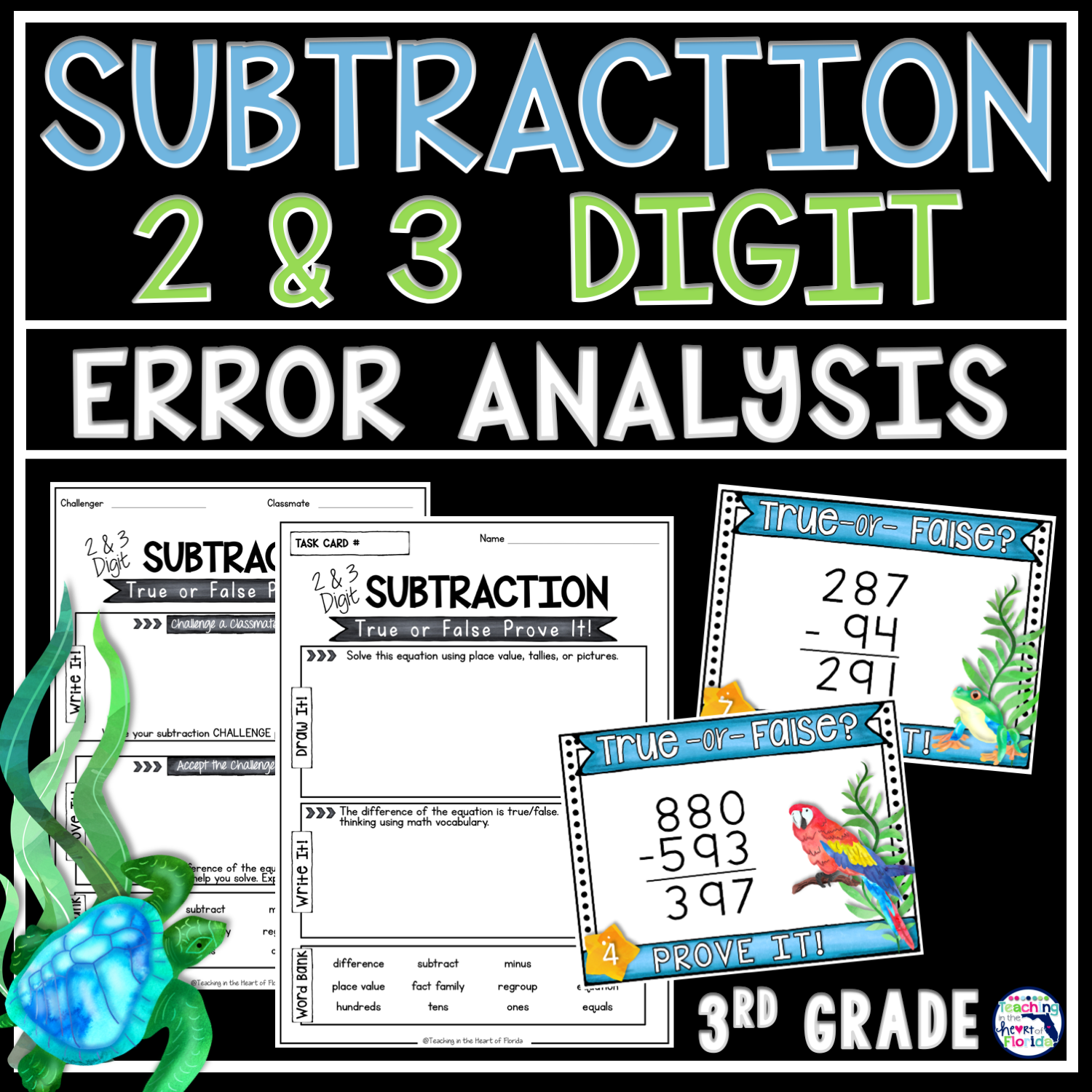 Up the Rigor Right Away in Your Math Classroom with Subtraction Error ...