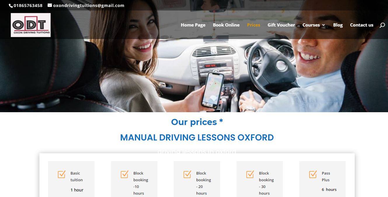driving lessons oxford price