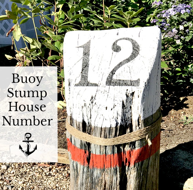 Driftwood Buoy Stump House Number