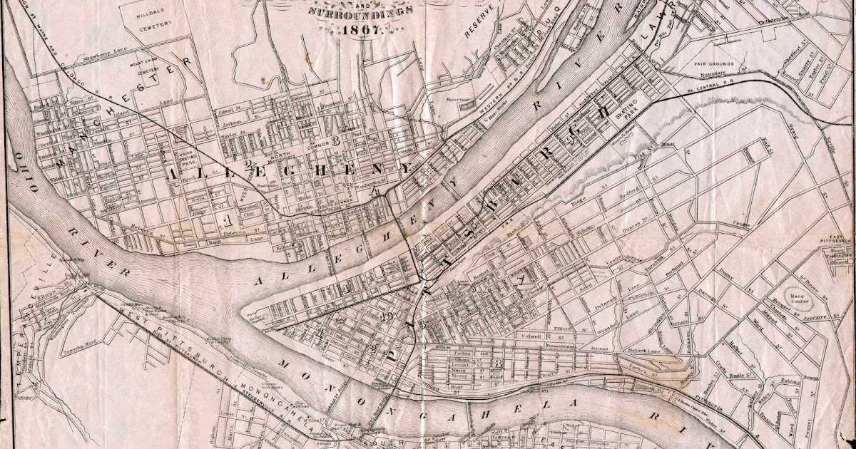 U-Holler: Pittsburgh and Allegheny City Map, 1867