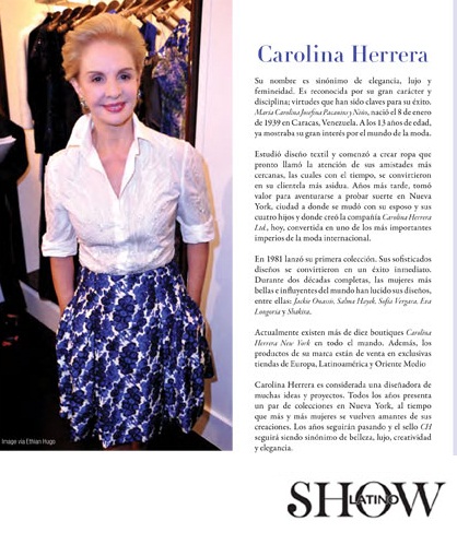 LATINO SHOW MAGAZINE: THE TOP 5 LATIN DESIGNERS OF 2012