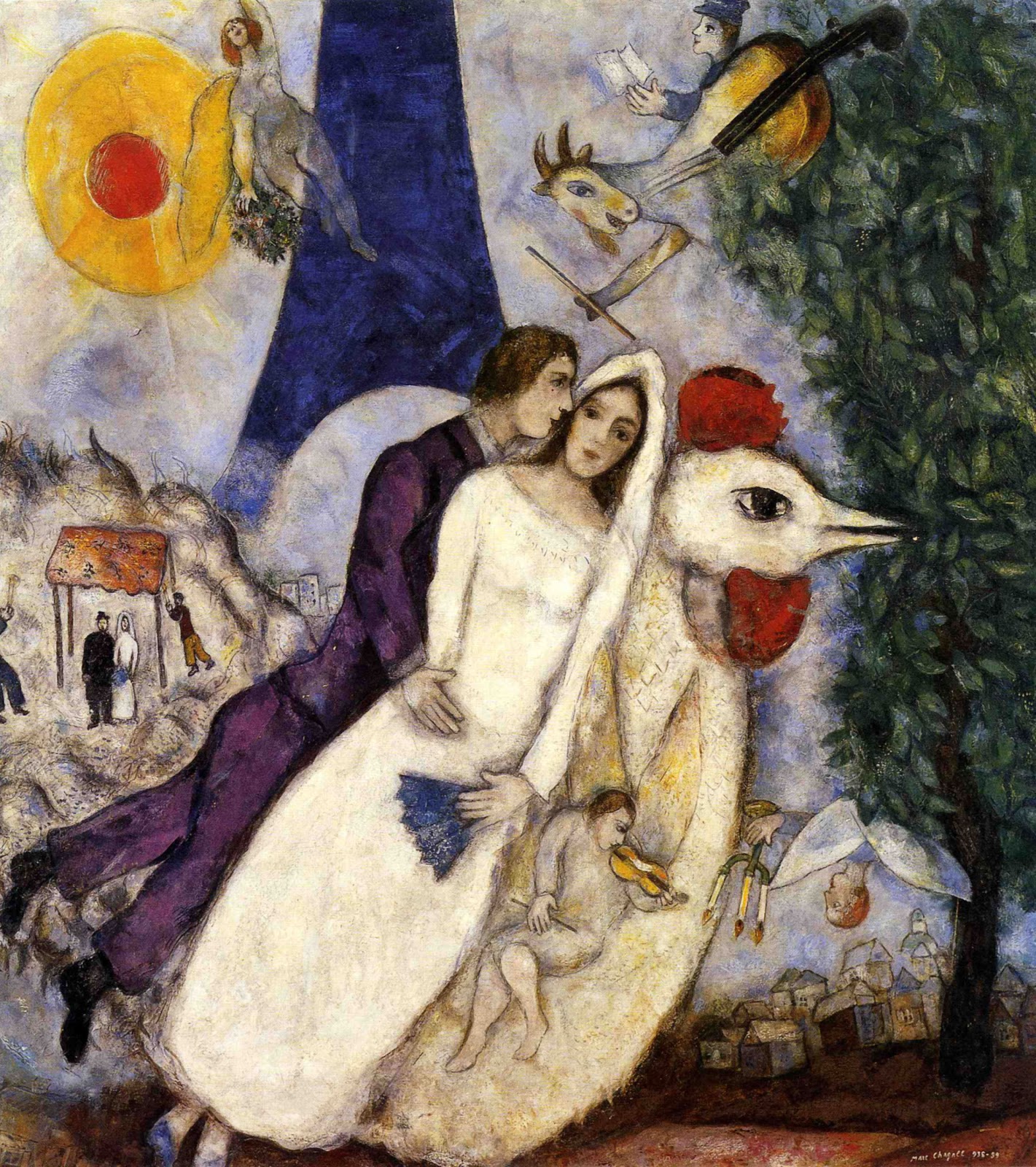 Marc Chagall 1887 1985 Les Amoureux Tuttart Masterpieces