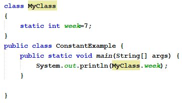 Constant & Literals in Java
