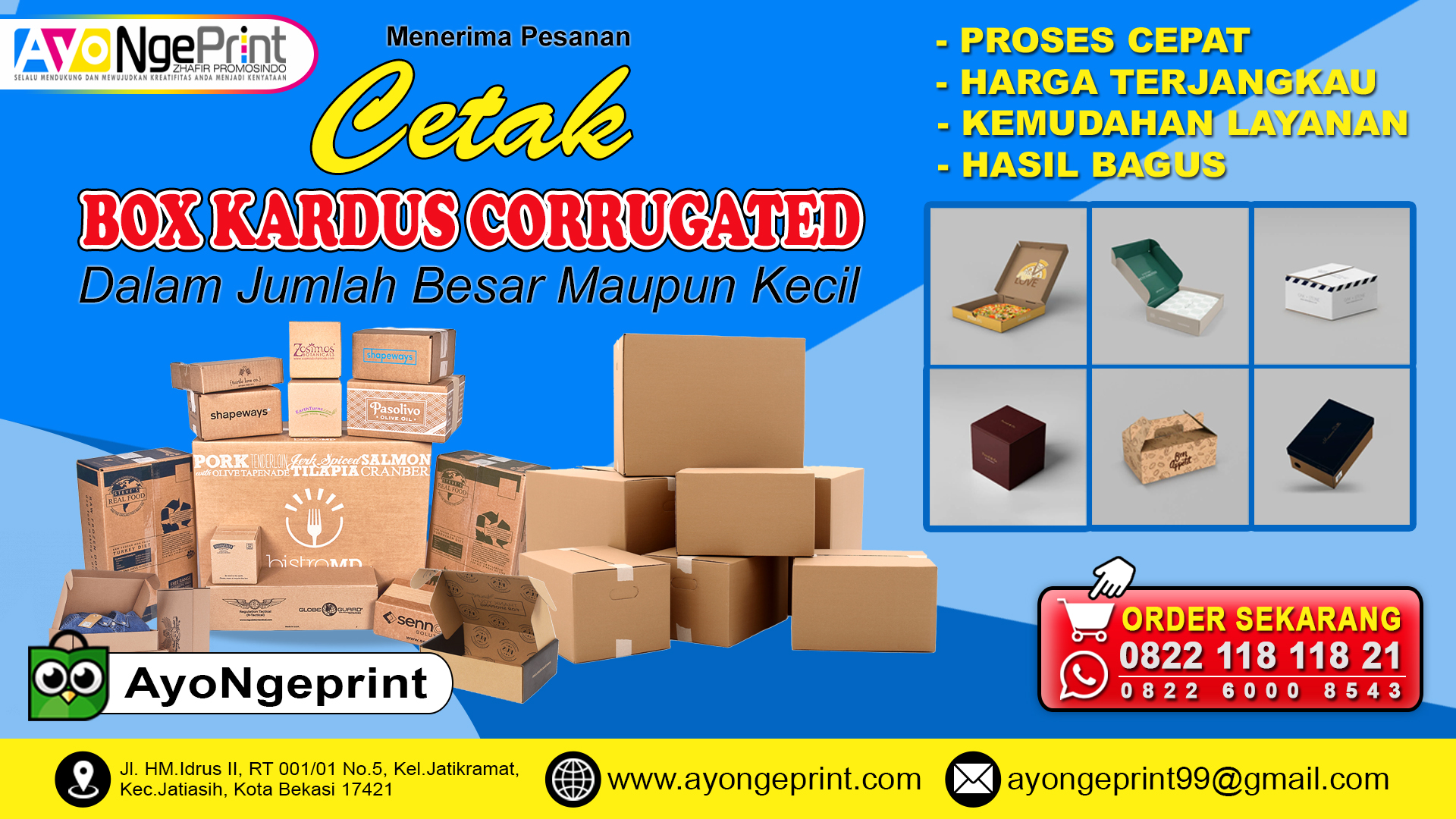 Percetakan Sablon Bendera: Cetak Box Kardus Corrugated Custom Murah di ...