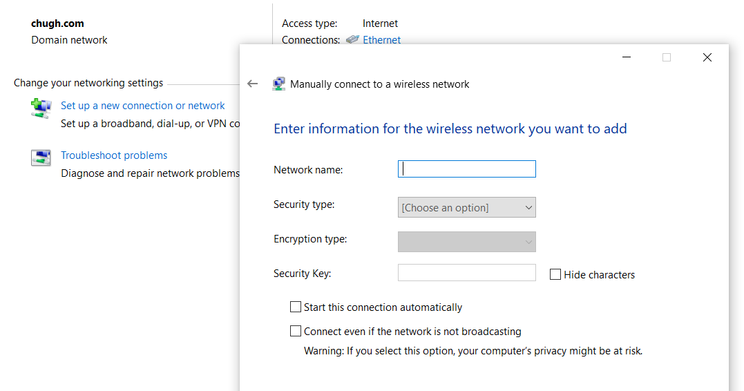 How to connect Wifi Hidden SSID