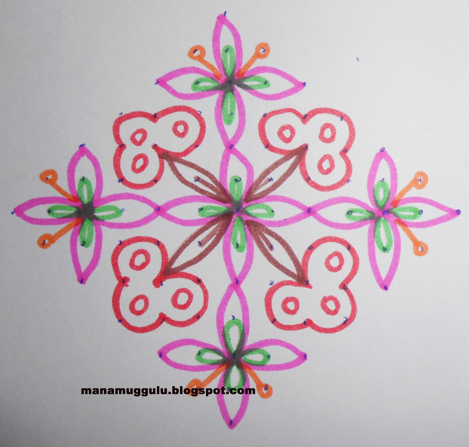 Flower Muggu - MANA MUGGULU