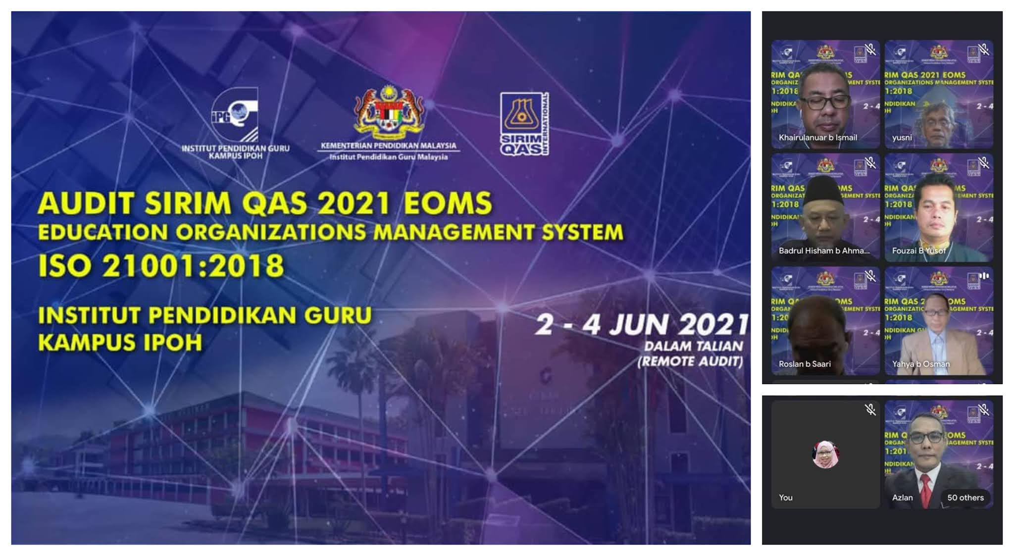 Audit Sirim QAS 2021 EOMS (Education Organization Management System ...