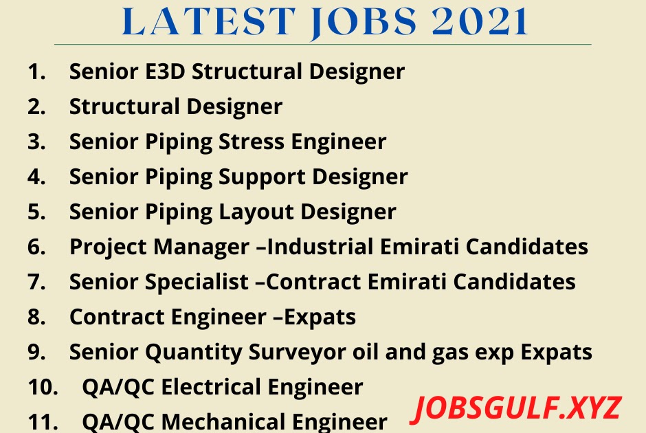 CURRENT JOB VACANCY MALAYSIA ABU DHABI UAE LATEST JOBS 2021 - JOBS GULF