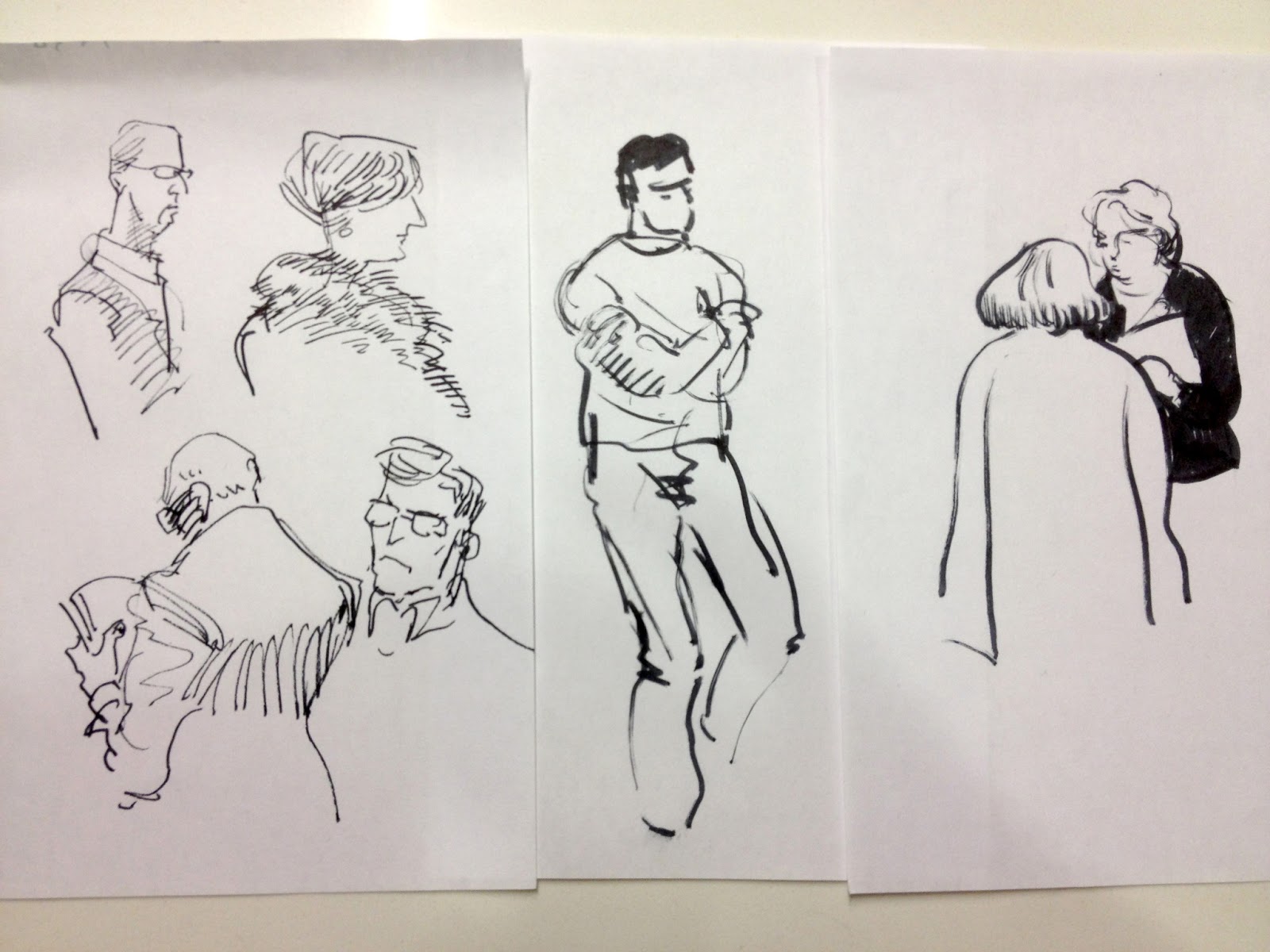 Echo Shi Art: Sketches of people in theater
