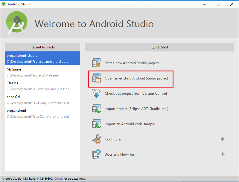 Setup Android Studio ~ GAME SCULPT