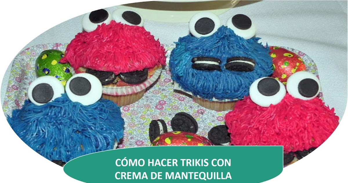 CUPCAKES: TRIKI MONSTRUO DE LAS GALLETAS CON BUTTERCREAM