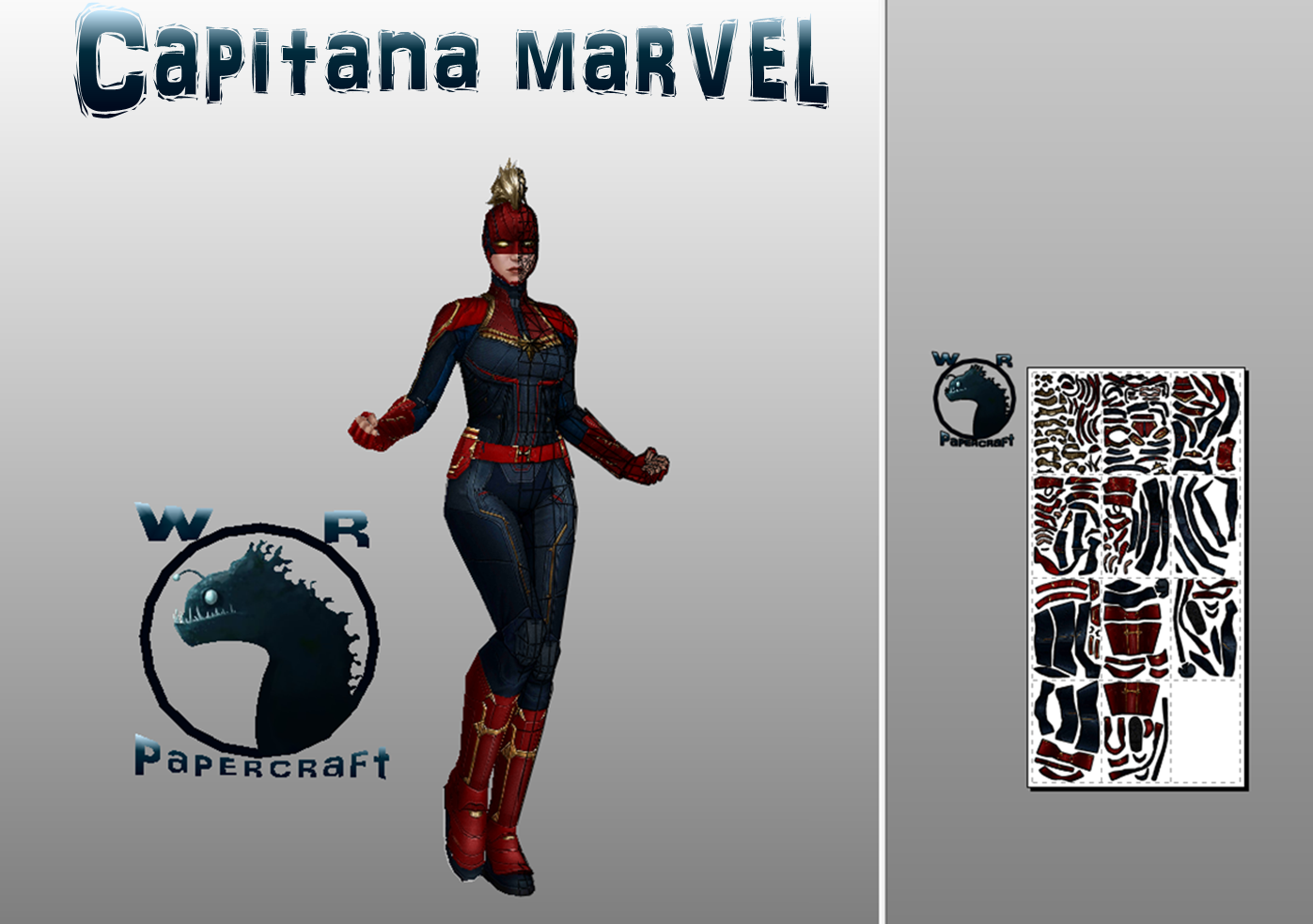 Minecraft Papercraft Marvel