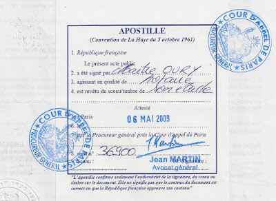 French Vocabulary Illustrated: apostille