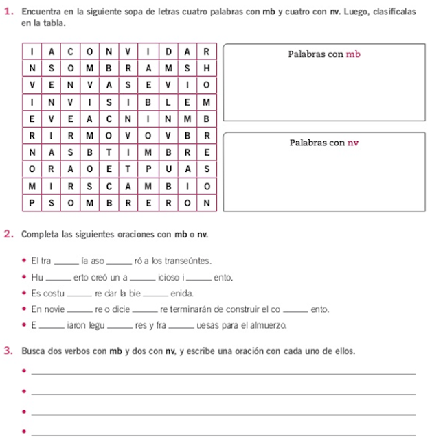 Segundo periodo séptimo: tema 4 USAR CORRECTAMENTE MB - NV – MP