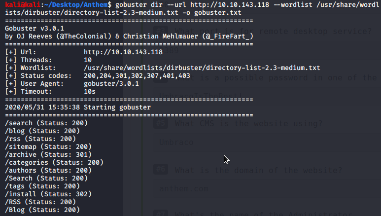 Anthem walkthrough - Tryhackme