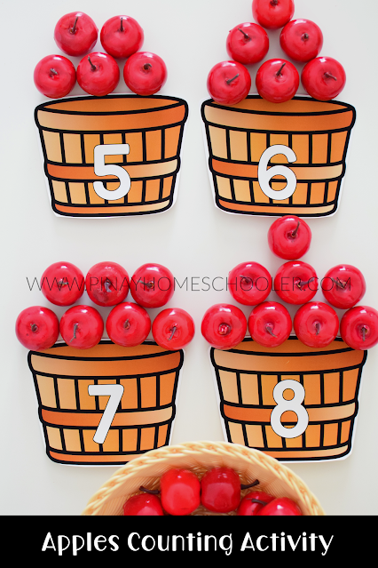 Apple Themed Preschool Math and Literacy Center | The Pinay Homeschooler