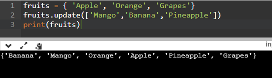 Geek4Tutorial.com: Sets in python