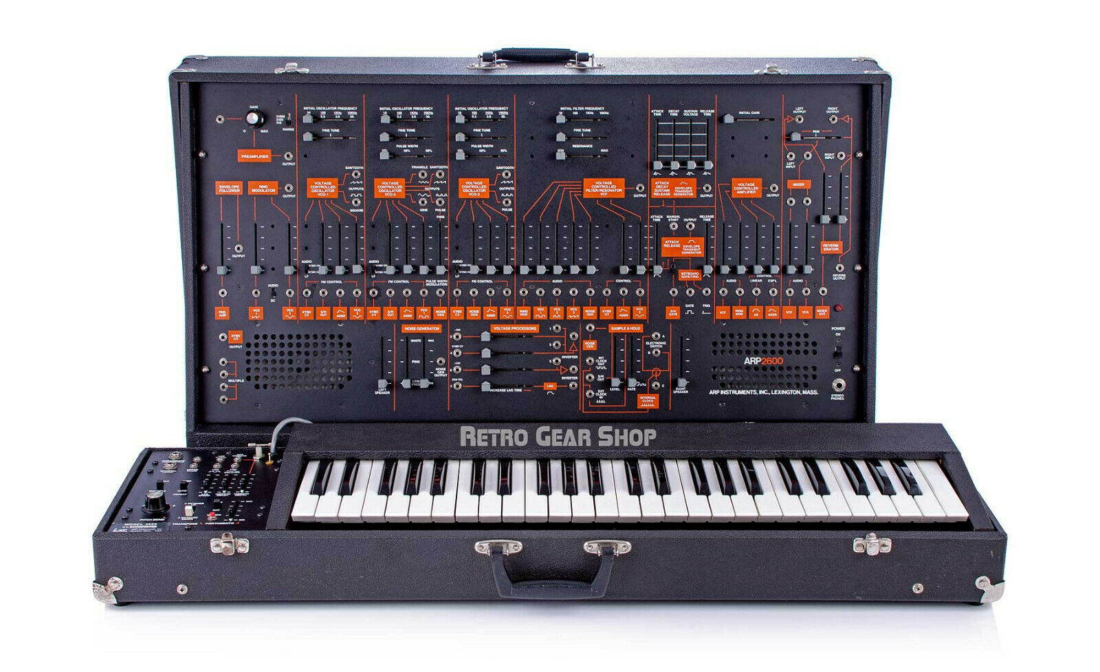 MATRIXSYNTH: ARP 2600 + ARP 3620 Keyboard 2601 Black Orange Rare ...