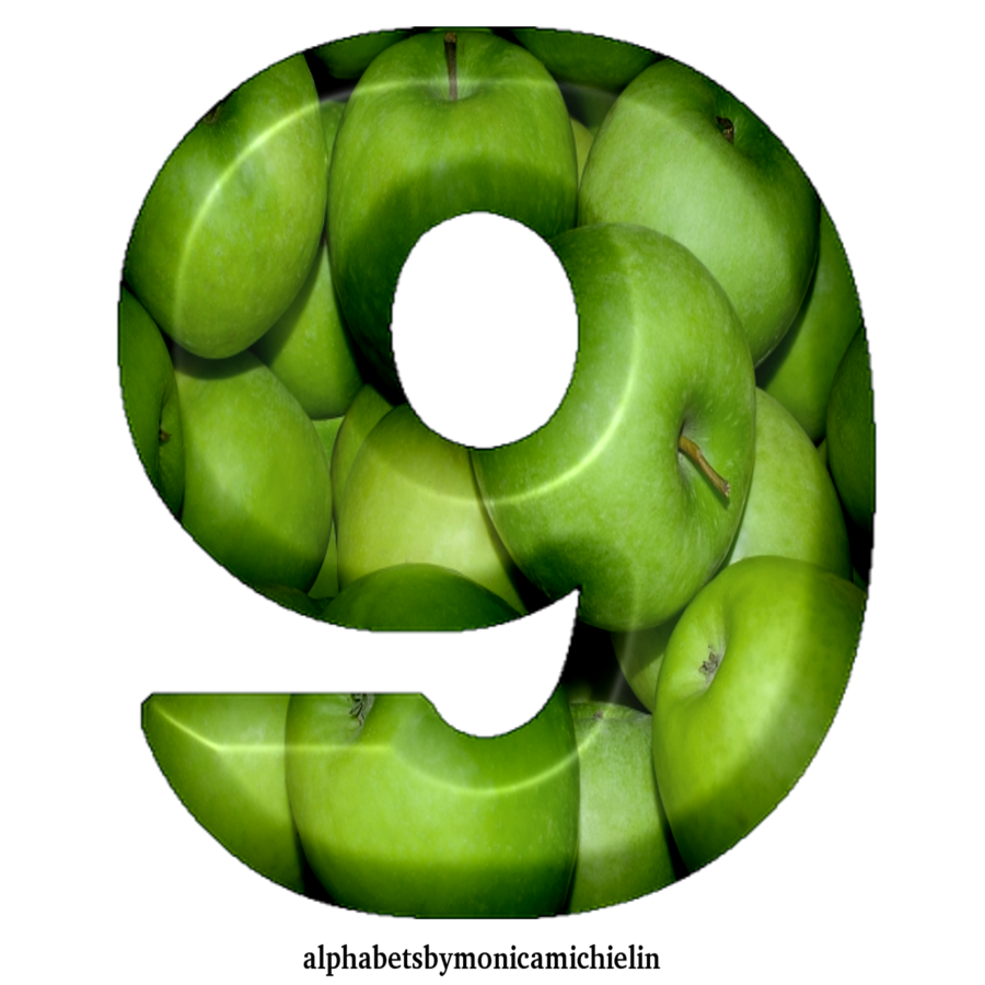 M. Michielin Alphabets: GREEN APPLE FRUIT ALPHABET, ALFABETO DE FRUTA ...