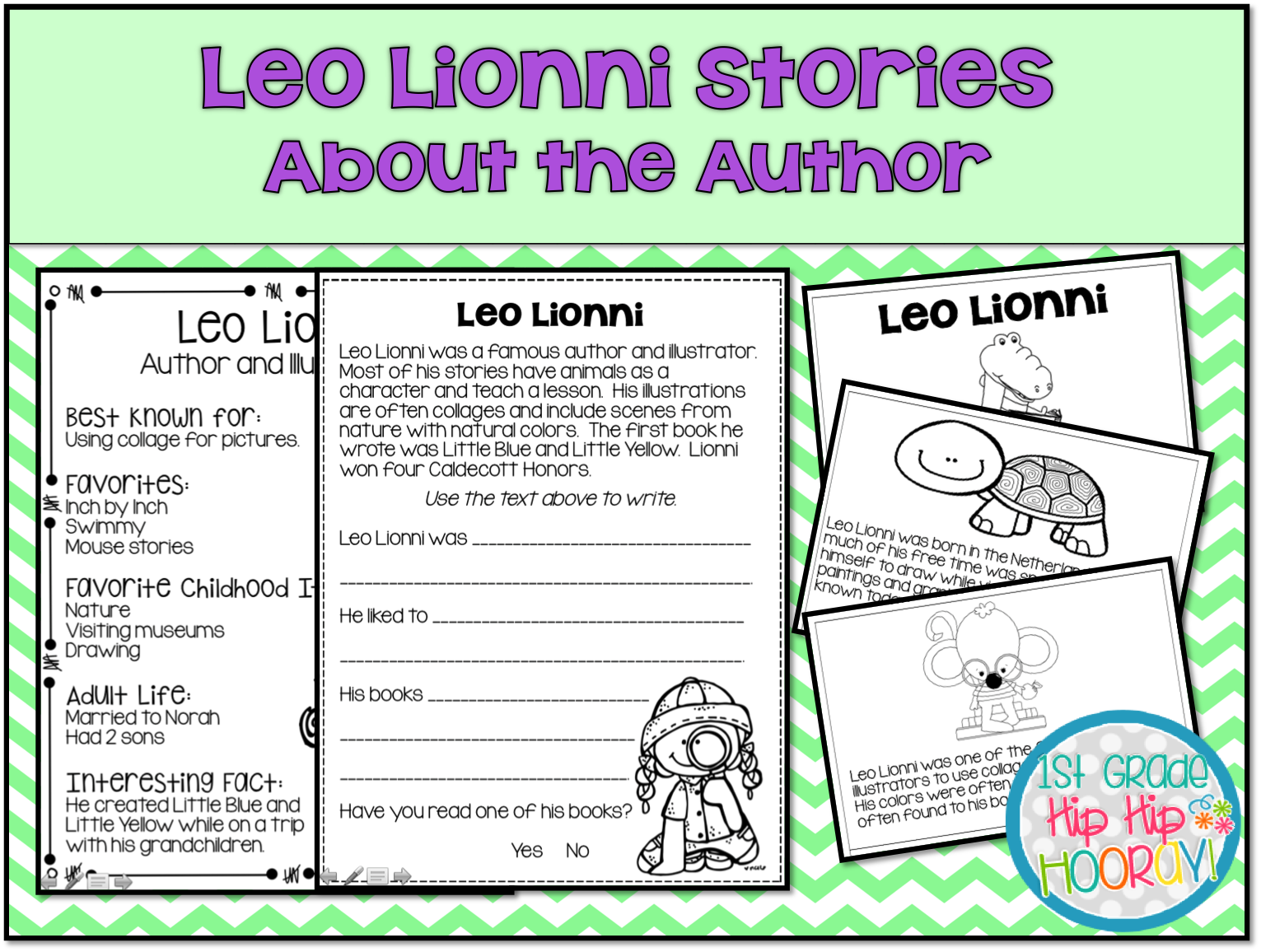 1st Grade Hip Hip Hooray!: Leo Lionni Author Study and More!!