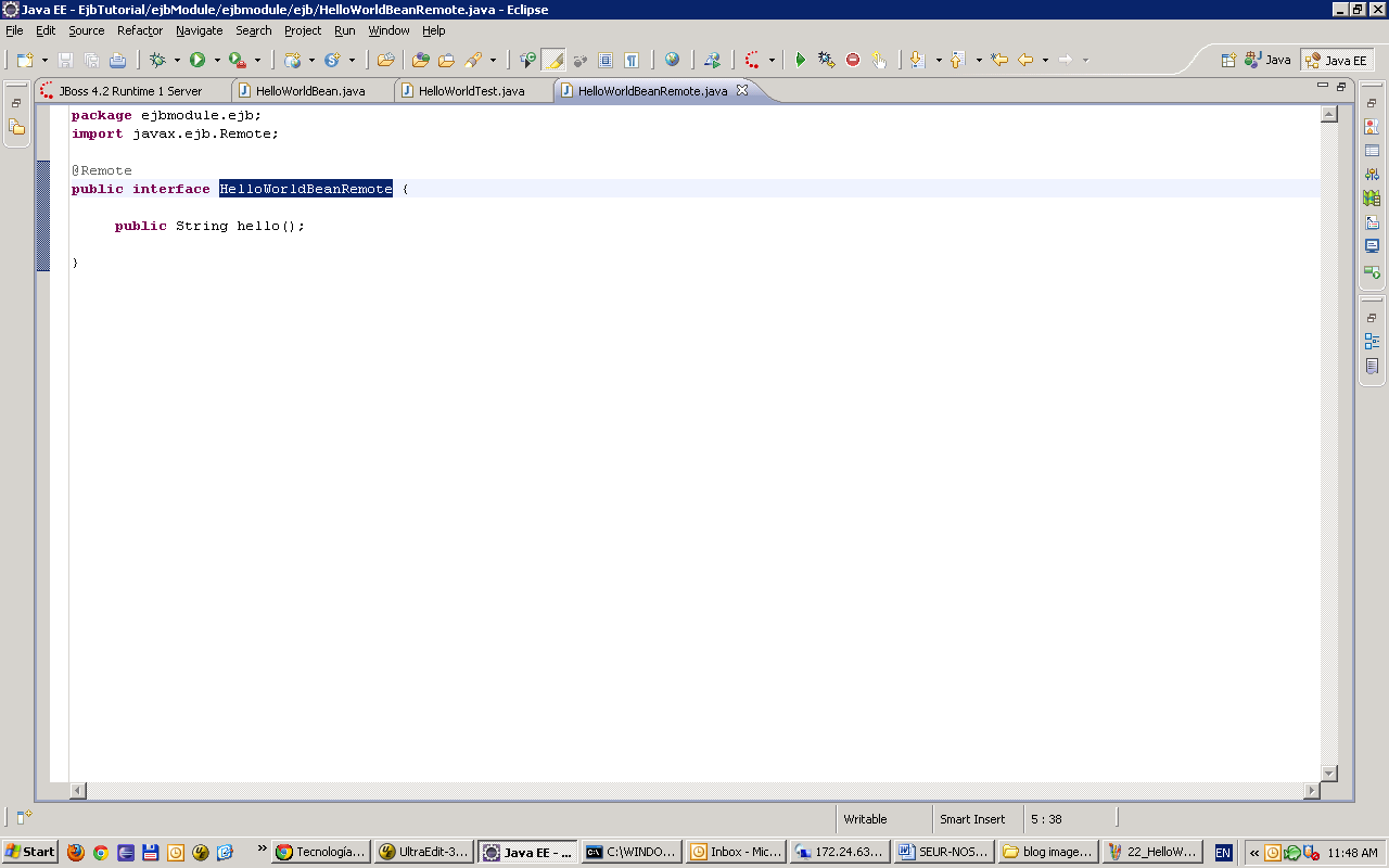 Java Frameworks & APIs: EJB - Configuración Eclipse + JBoss + EJB3