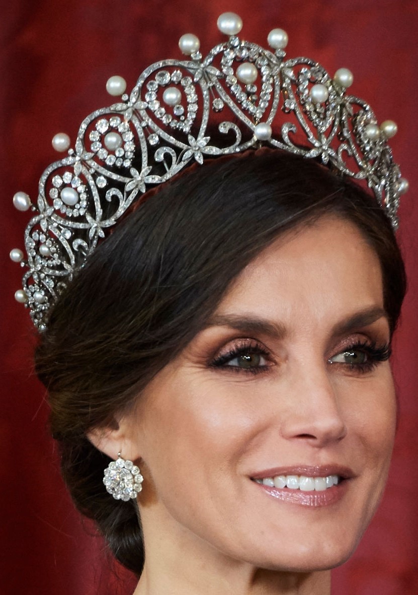 Tiara Mania: Queen Maria Christina of Spain's Pearl & Diamond Tiara