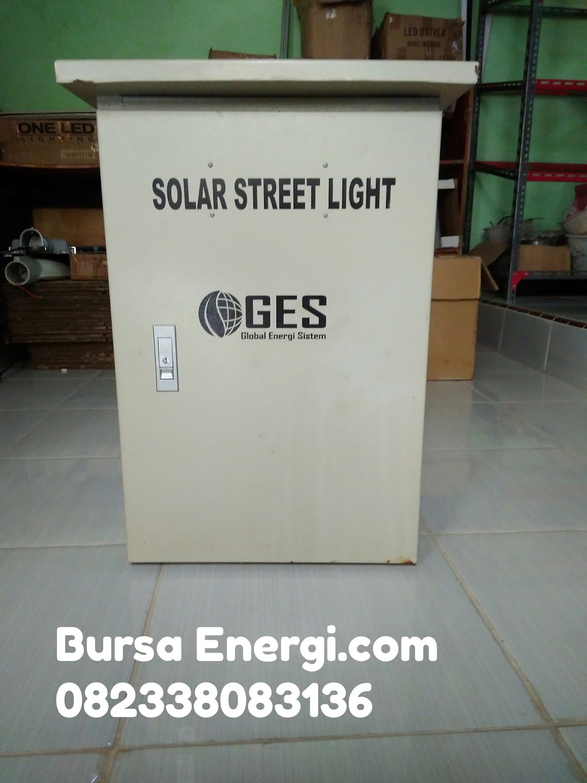 Energi Surya: Box Besi PJU Double Battery Max 120Ah + Klem