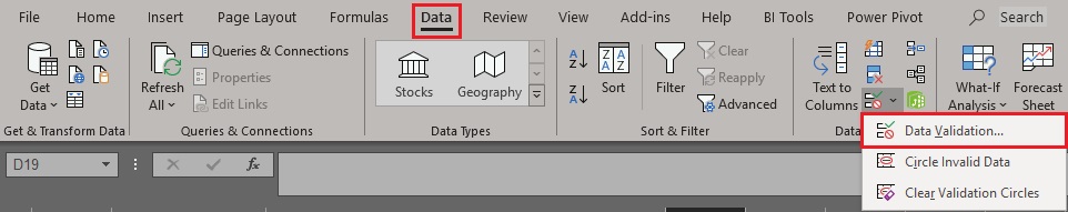 Excel Data Validation - Explained