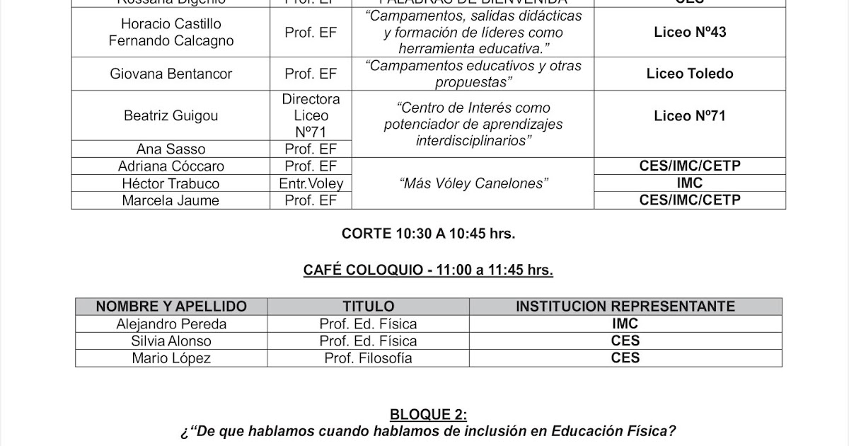 Programa del Simposio Programa del Simposio