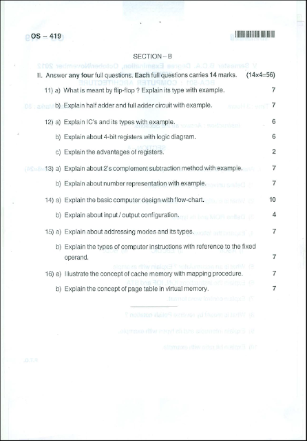 Bangalore University b.c.a. Bca - 501 : Computer Architecture October ...