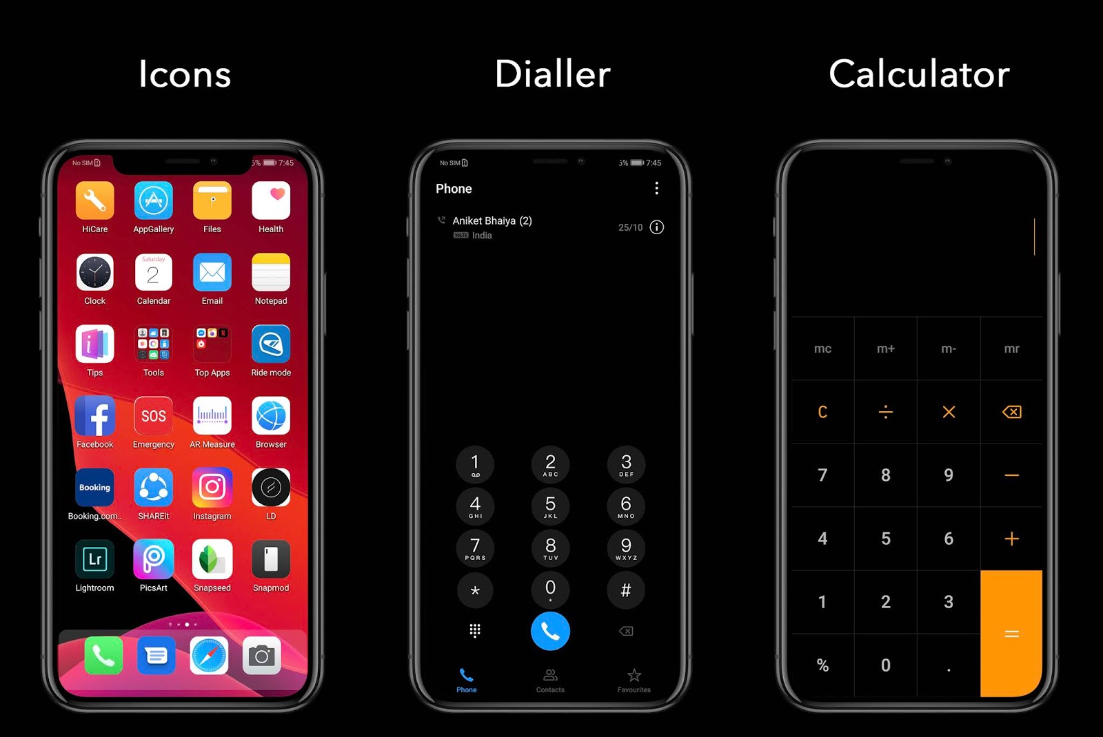 IOS 13 Dark UI Theme for EMUI 9.1, EMUI 9.0 [Must Try] || EMUI Themes ...