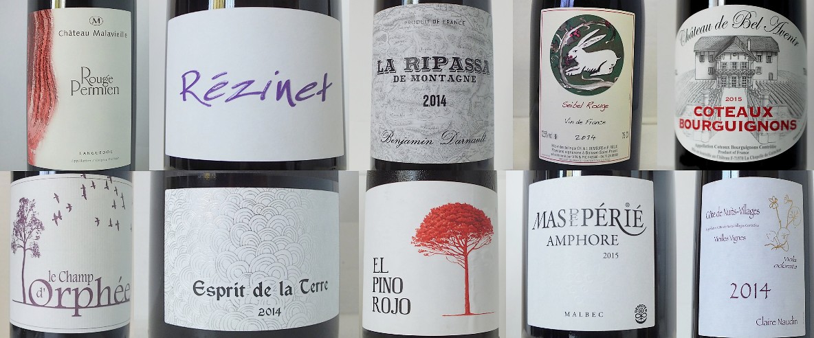 Vins Etonnants: Mon TOP 4 X 10 (3ème partie) : les vins rouges