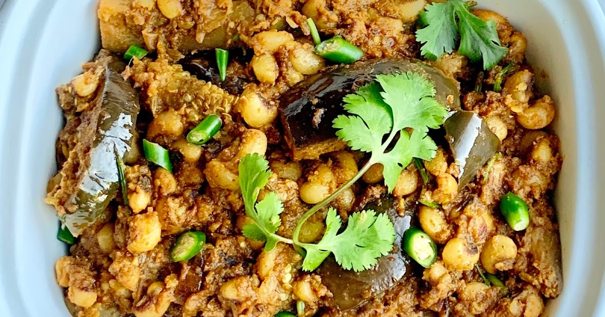 RecipeGrabBag: Masala Chawli Vanga (Black Eyed peas and Eggplant in ...