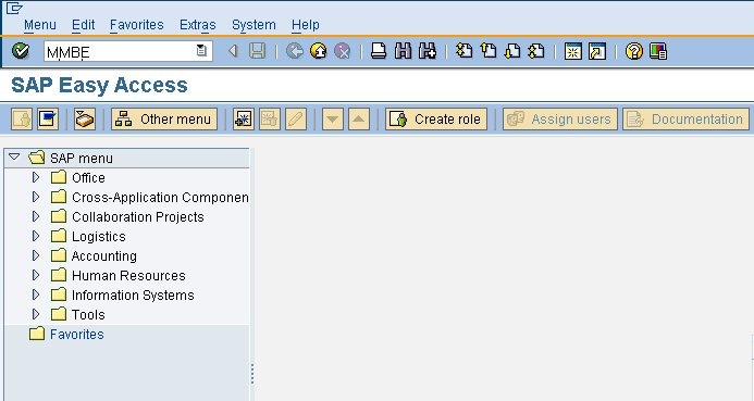 SAP TECH: MMBE ( Stock Overview )