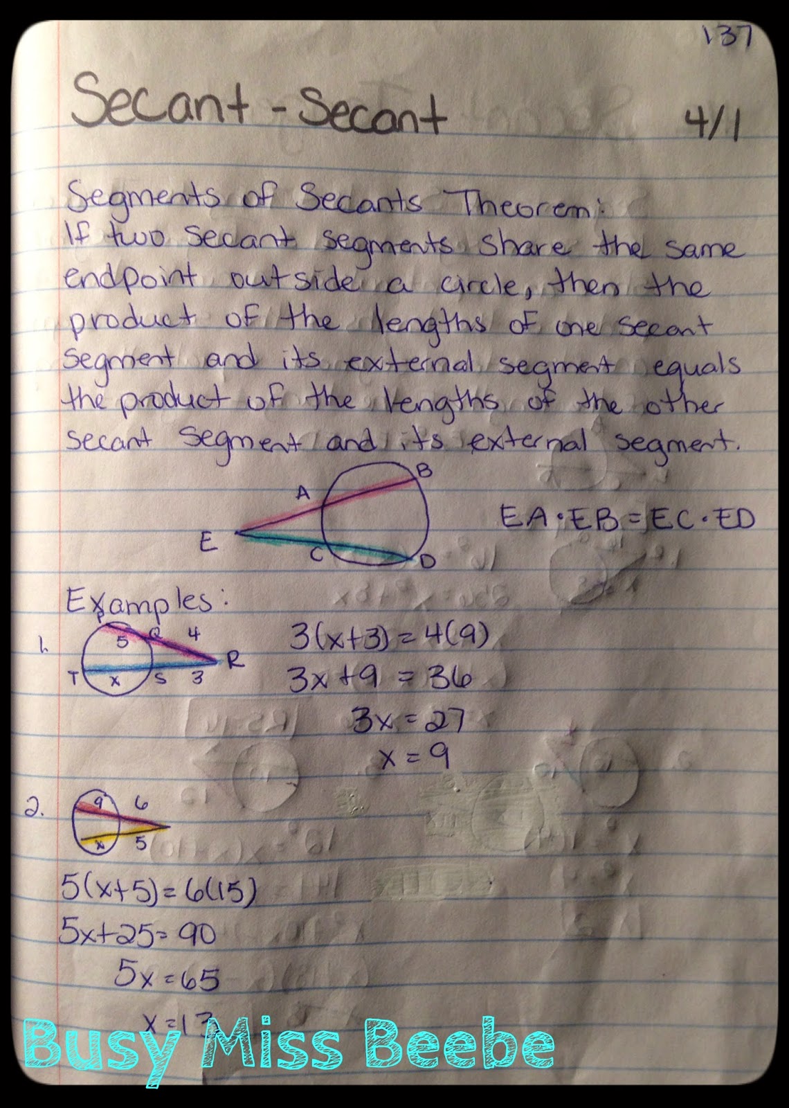 Busy Miss Beebe: Geometry Interactive Notebook - The Tenth Unit