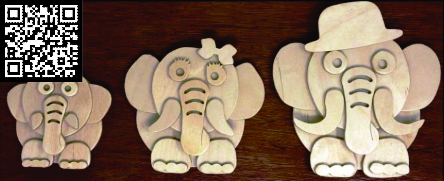 Elephants E0014501 file cdr and dxf free vector download for laser cut ...