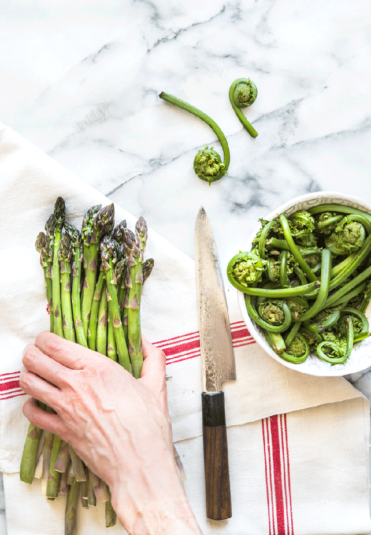 A Cornucopia of Spring Vegetables - WILD GREENS & SARDINES