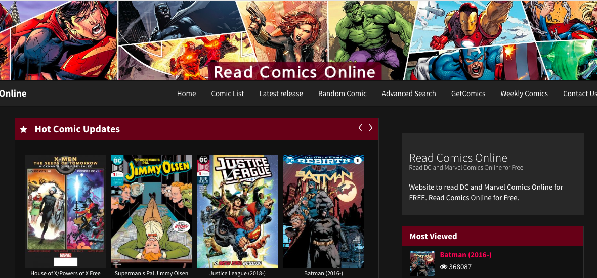 Como leer comics online (en ingles) cuando estás de viaje.