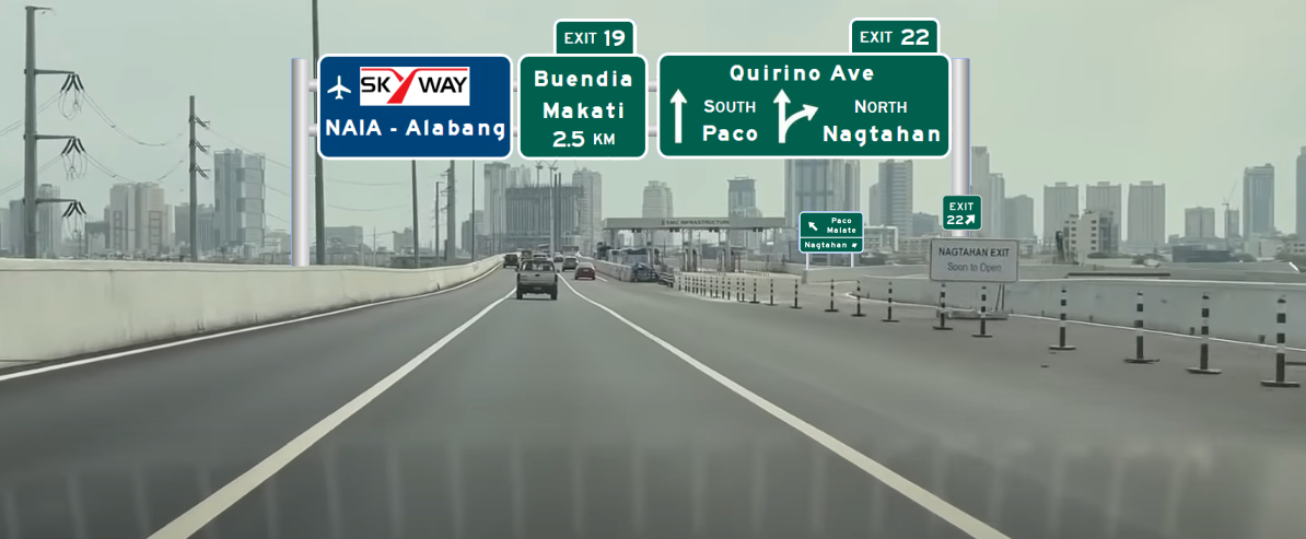 Skyway sign design visualizer - Southbound (Libis Baesa to Alabang)