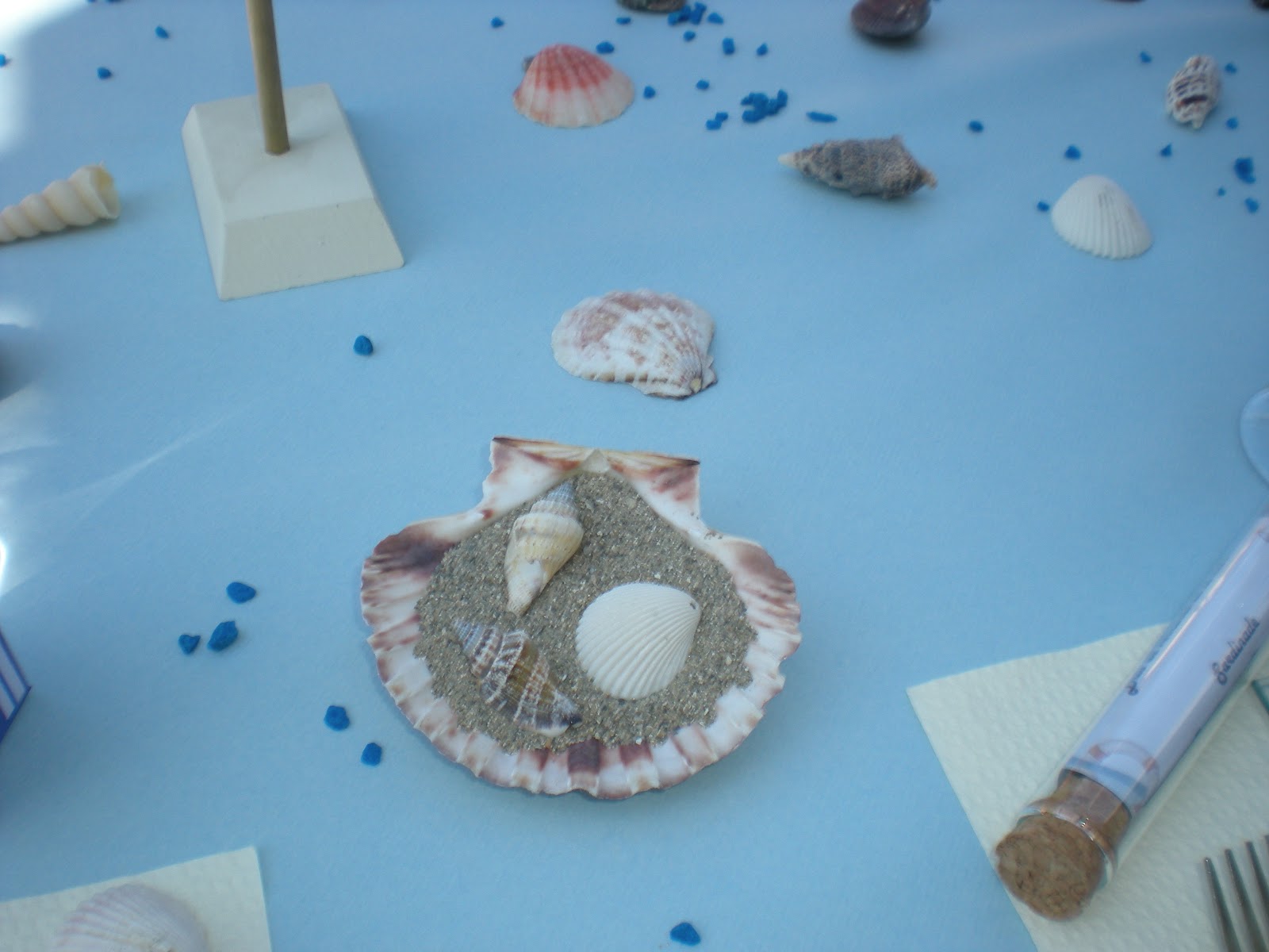 Déco de table à thèmes: Décoration sur le thème de "la mer".....