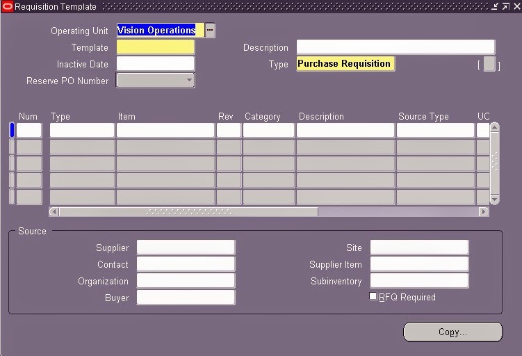 Purchasing - Defining Requisition Templates | Oracle Scm Today