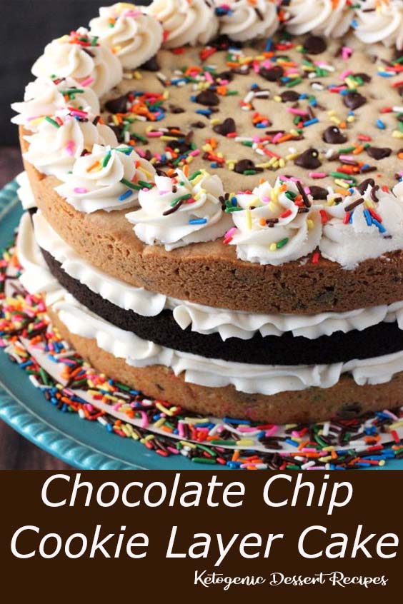 Chocolate Chip Cookie Layer Cake - VEGAN RECIPES Chocolate Chip Cookie Layer Cake - VEGAN RECIPES