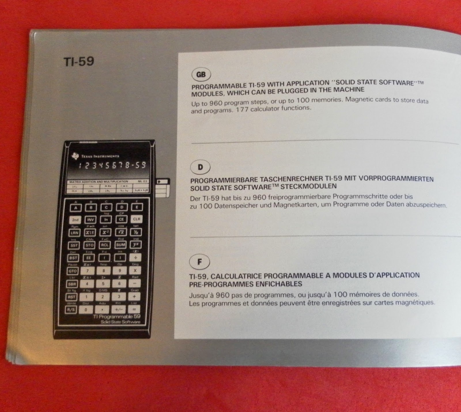 Texas TI-59: A tale in pictures