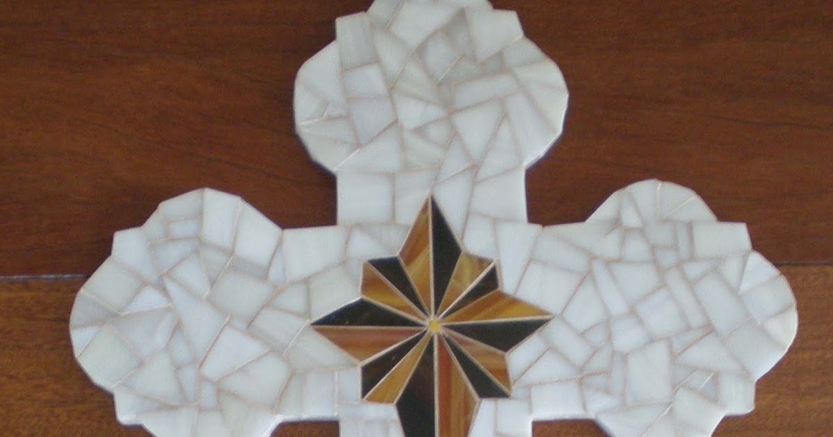 Barbara Neilson Mosaicos: Vitromosaico. Cruz - Stained Glass Mosaic.