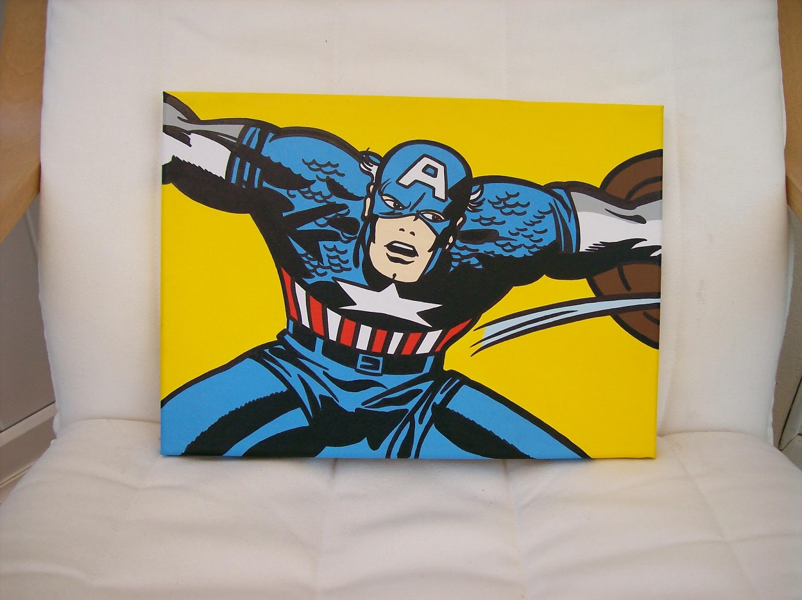 Jdtoonart Cartoon and Comic pop art Paintings: Captain America