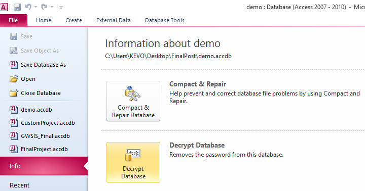 How to encrypt and decrypt your database (Passwords)