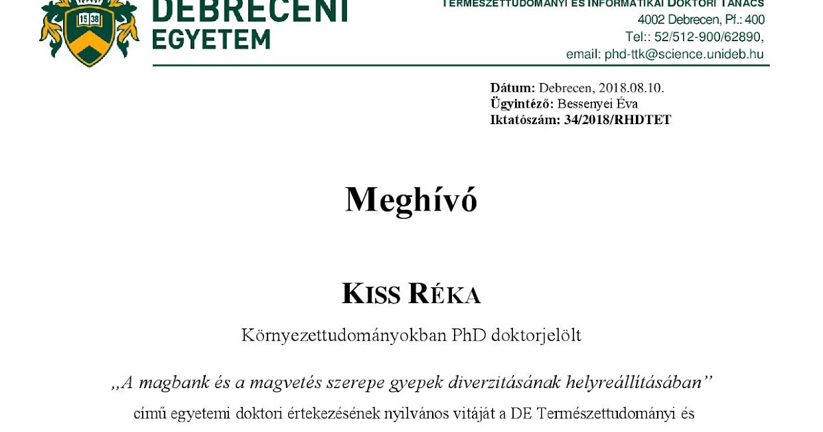Deák Balázs és Valkó Orsolya blogja: Kiss Réka PhD védése